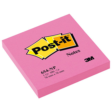 Post-It Notes Neon - 100 sheets pad - 76x76mm - Schleiper - Complete ...