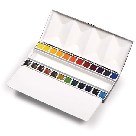 Blockx Artists' quality watercolour - metal jewel box - assorted half ...