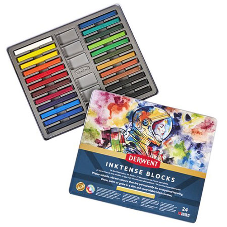 Derwent Inktense - tin - assorted water soluble sticks - Schleiper ...