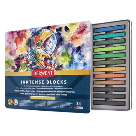 Derwent Inktense - tin - assorted water soluble sticks - Schleiper ...
