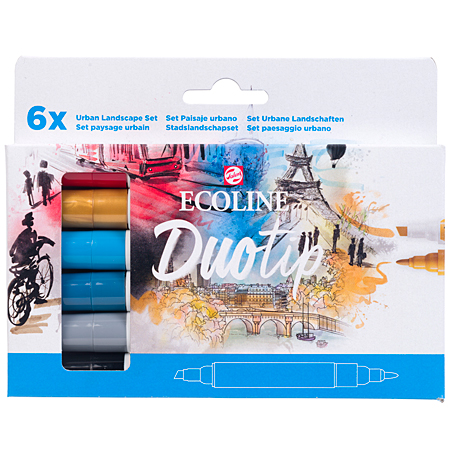 Talens Ecoline Duotip - cardboard box - assorted ecoline markers ...